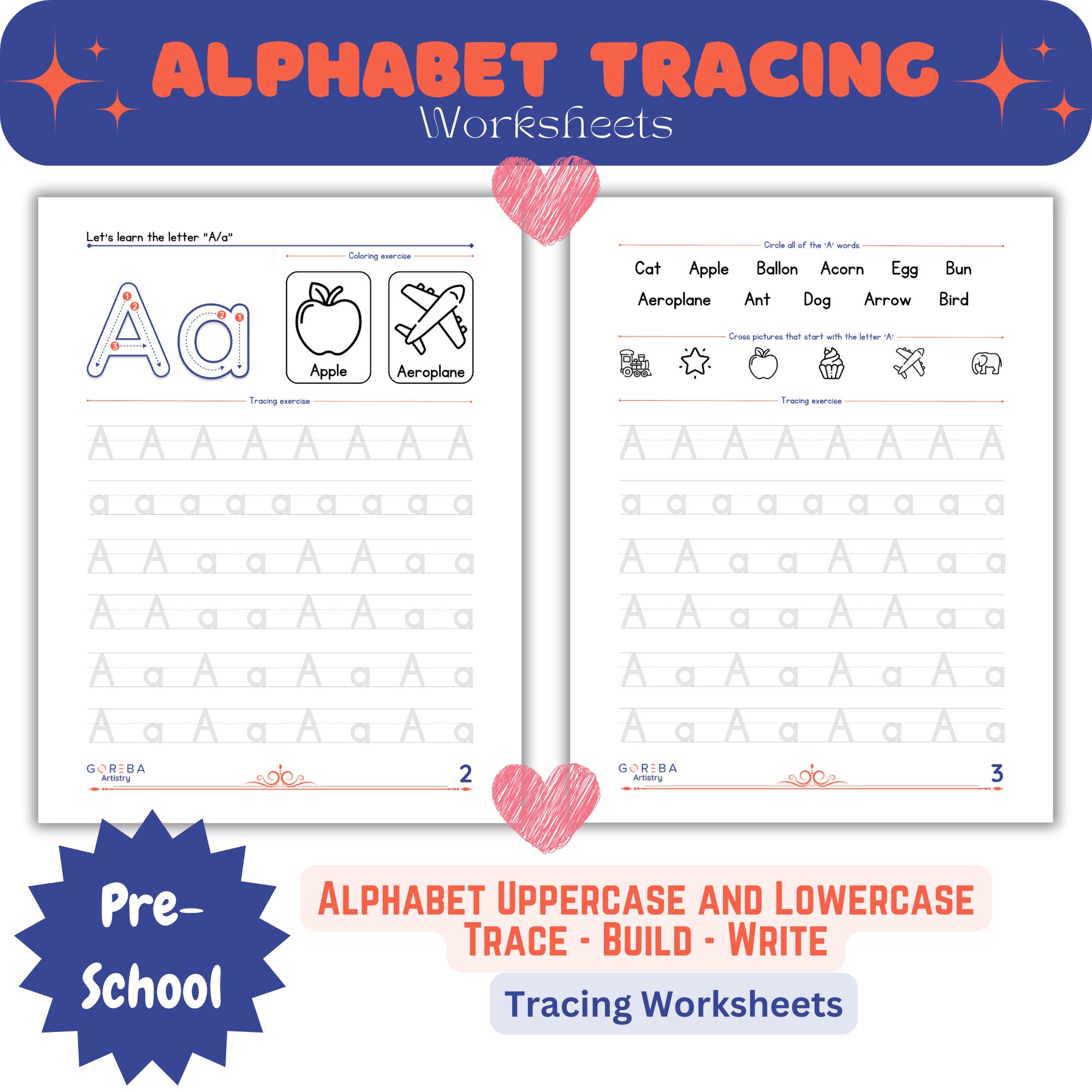 Printable Alphabet Worksheets, ABC Tracing Worksheet for Kids Fun and ...