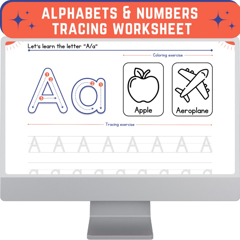 Alphabet & Number Worksheets, ABC Tracing Worksheet for Kids Fun and ...