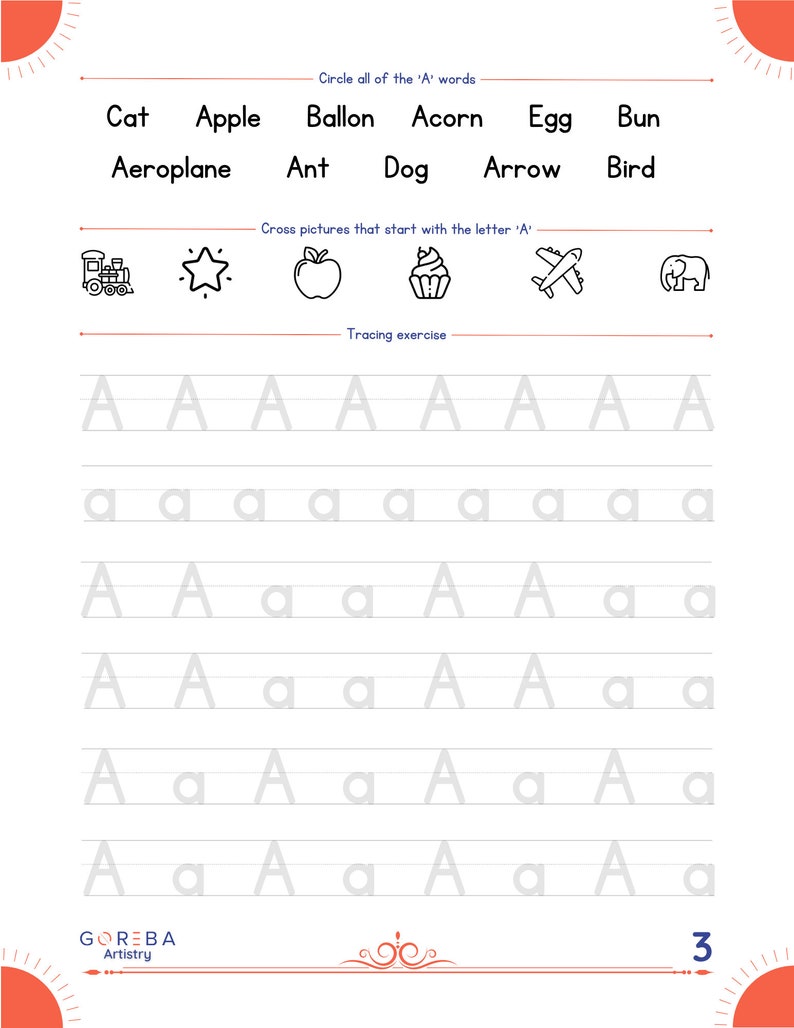 Alphabet & Number Worksheets, ABC Tracing Worksheet for Kids Fun and ...