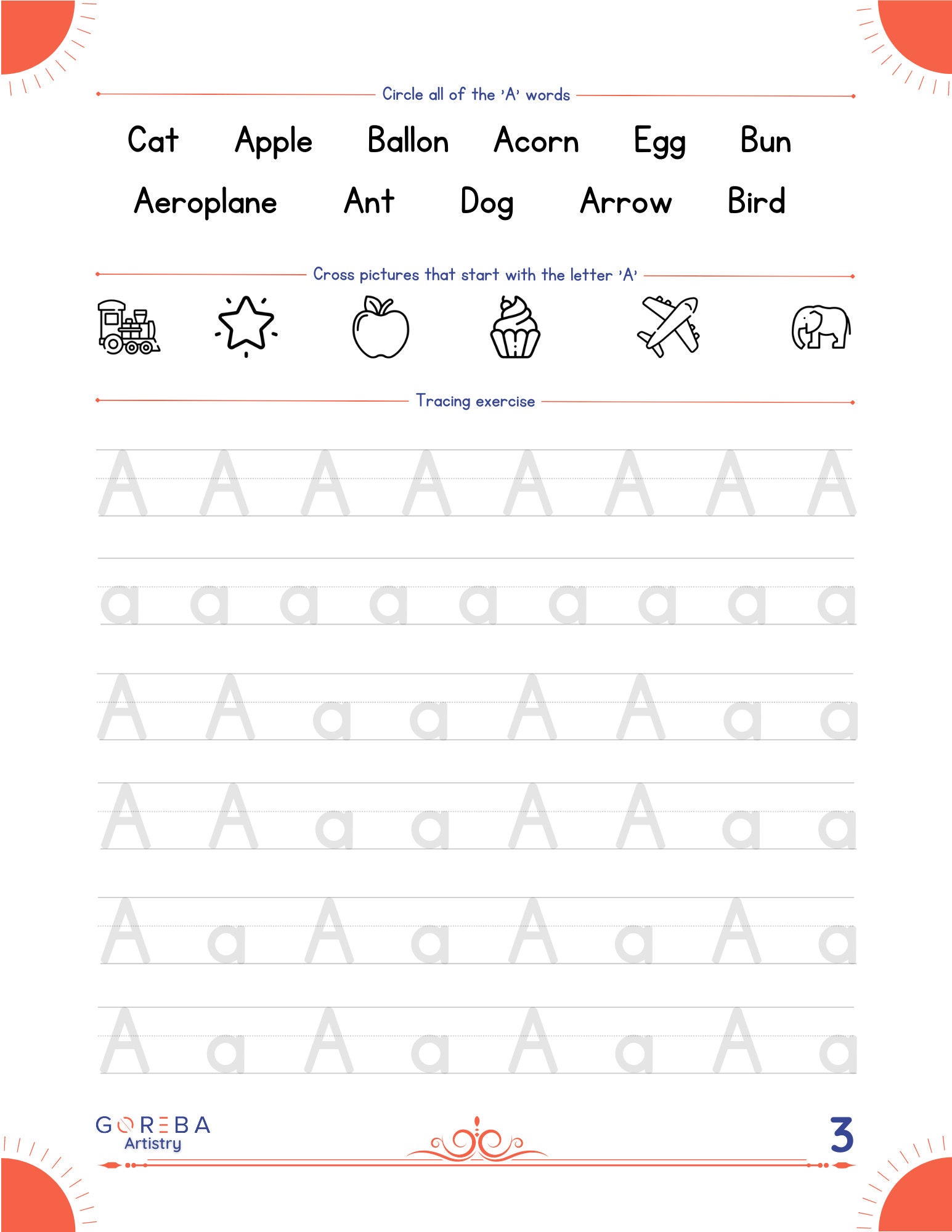 Alphabet & Number Worksheets, ABC Tracing Worksheet for Kids Fun and ...