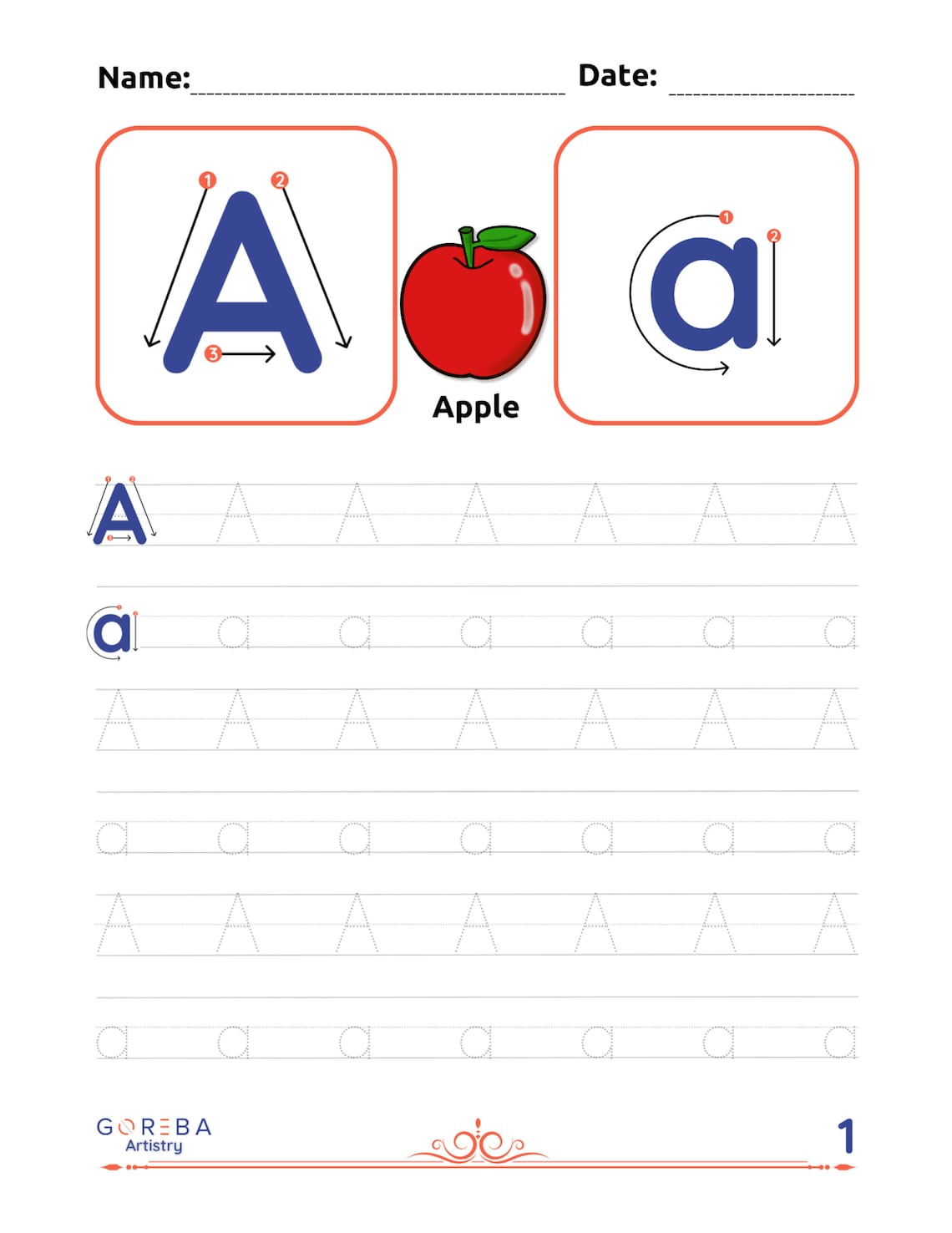 ABC Tracing Worksheet for Kids Fun and Educational Alphabet Learning ...