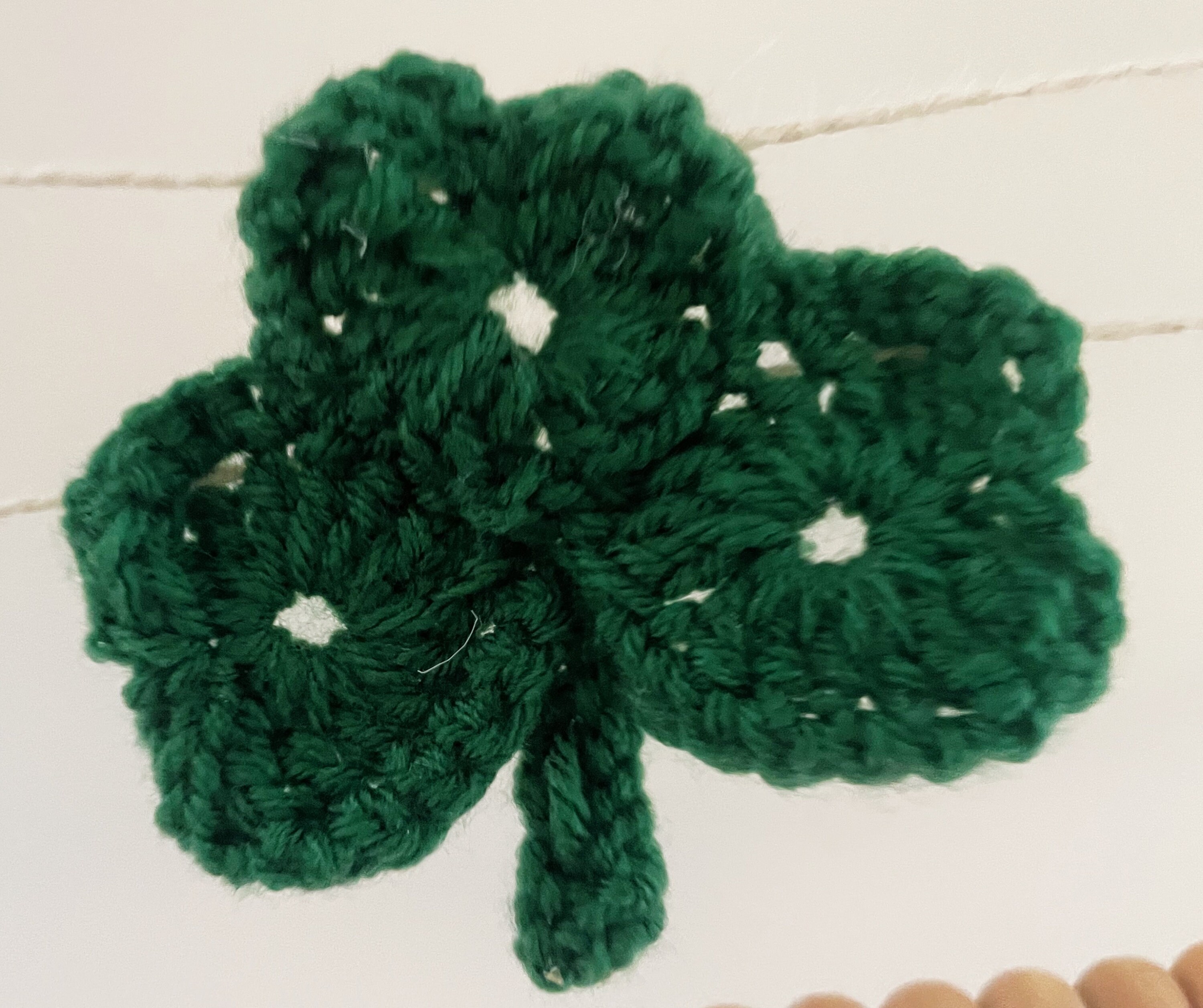 Crochet Shamrock Garland, Crochet, St Patty’s Day Decorations, St ...