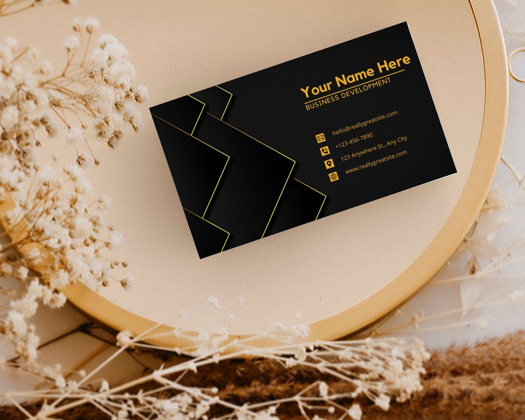 Editable Business Card Template DIY Calling Card Social Icons Instant ...