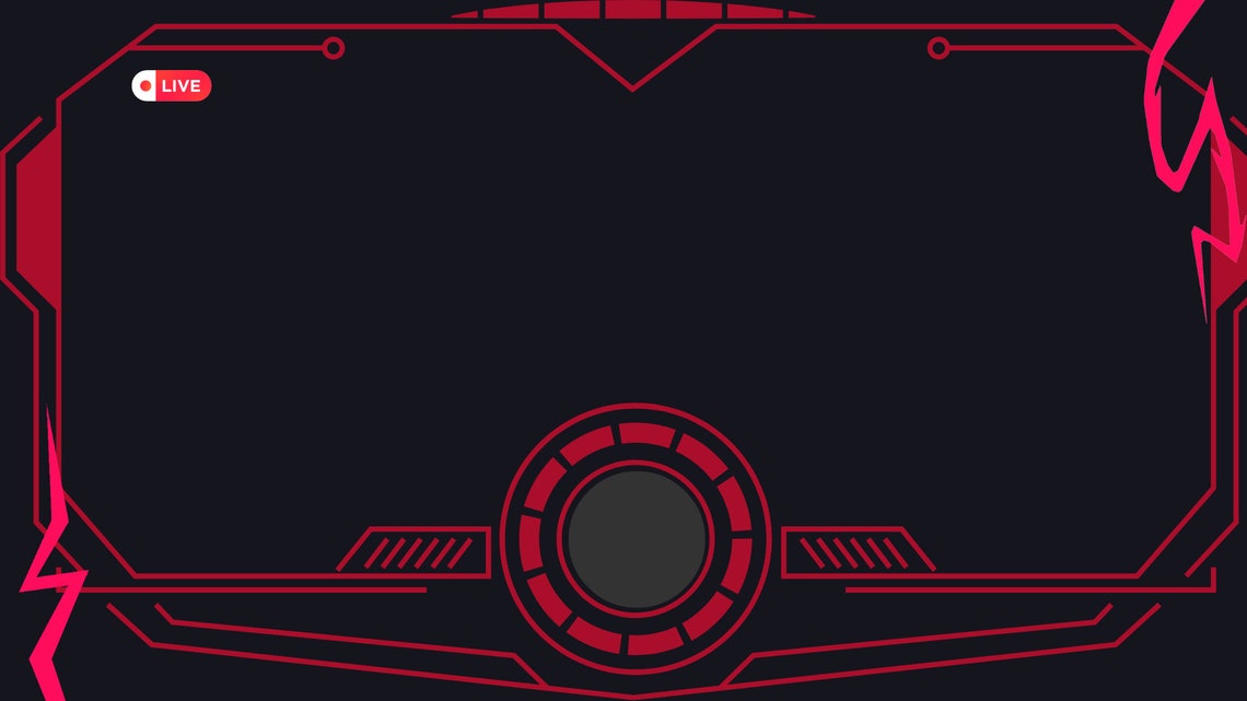 Premium Black and Red Neon Twitch Stream Package Streamer Graphics ...