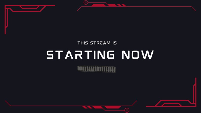 Black and Red Modern Neon Twitch Screen Eye-catching Twitch Elements ...