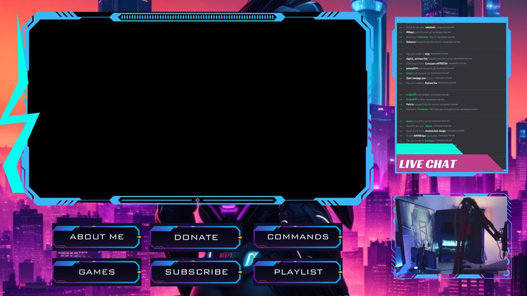 Modern Purple Twitch Stream Package - Overlay, Panels, Alerts, Webcam ...