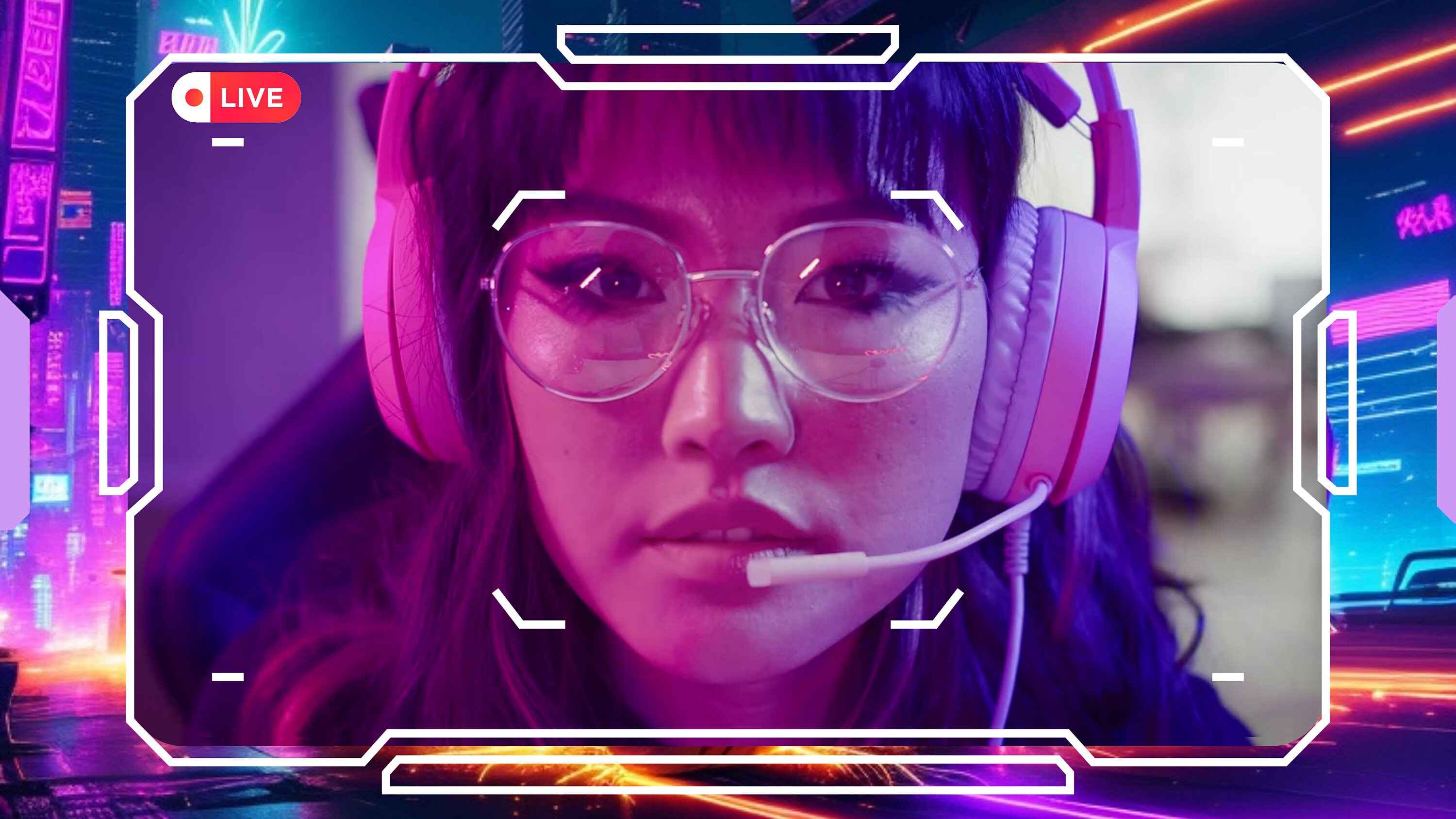 Eye-catching Neon Sci-fi Twitch Webcam Overlay | Elevate Your Stream ...