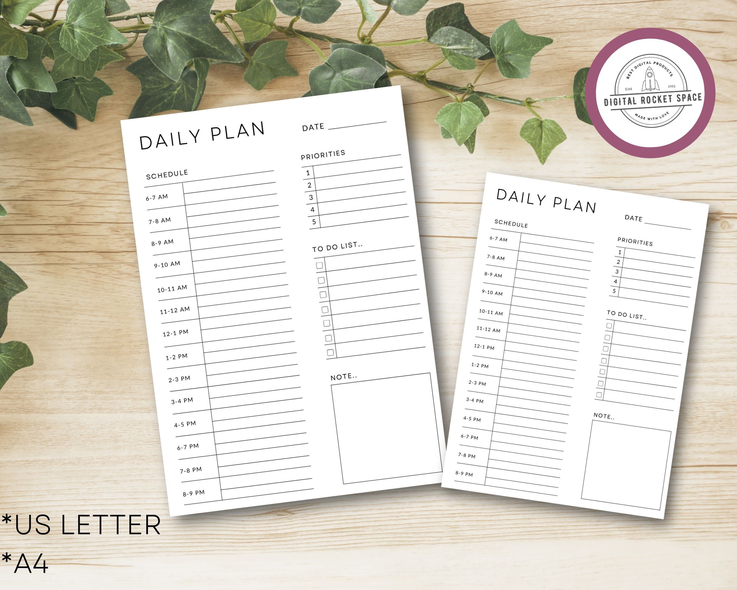 Printable Planner Bundle | Undated Planner | Printable Daily, Weekly ...