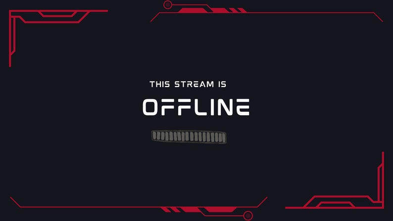 Black and Red Modern Neon Twitch Screen Eye-catching Twitch Elements ...