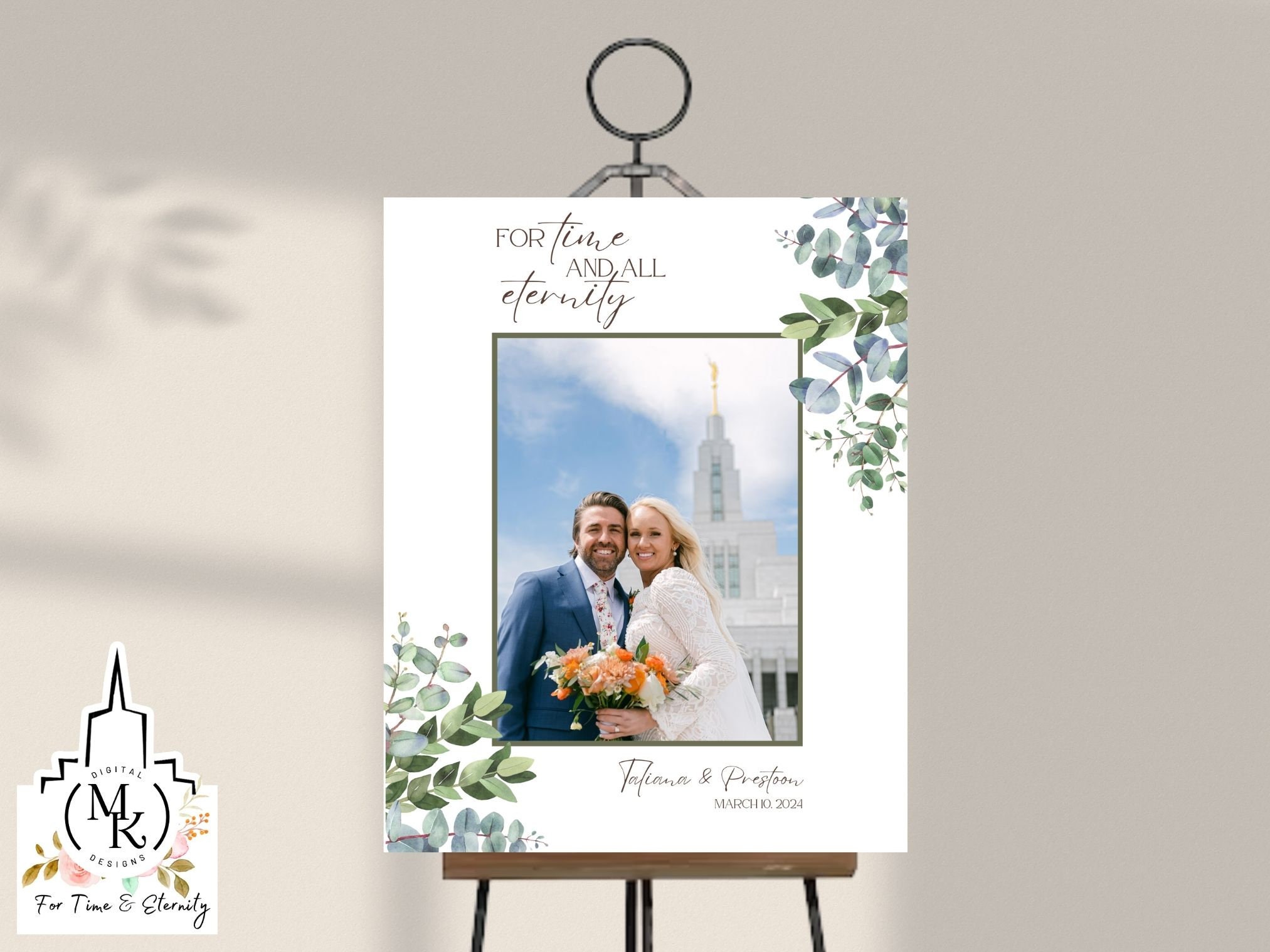Editable LDS Wedding Day Poster - Taliana Set, Mr. and Mrs. Photo Signs ...