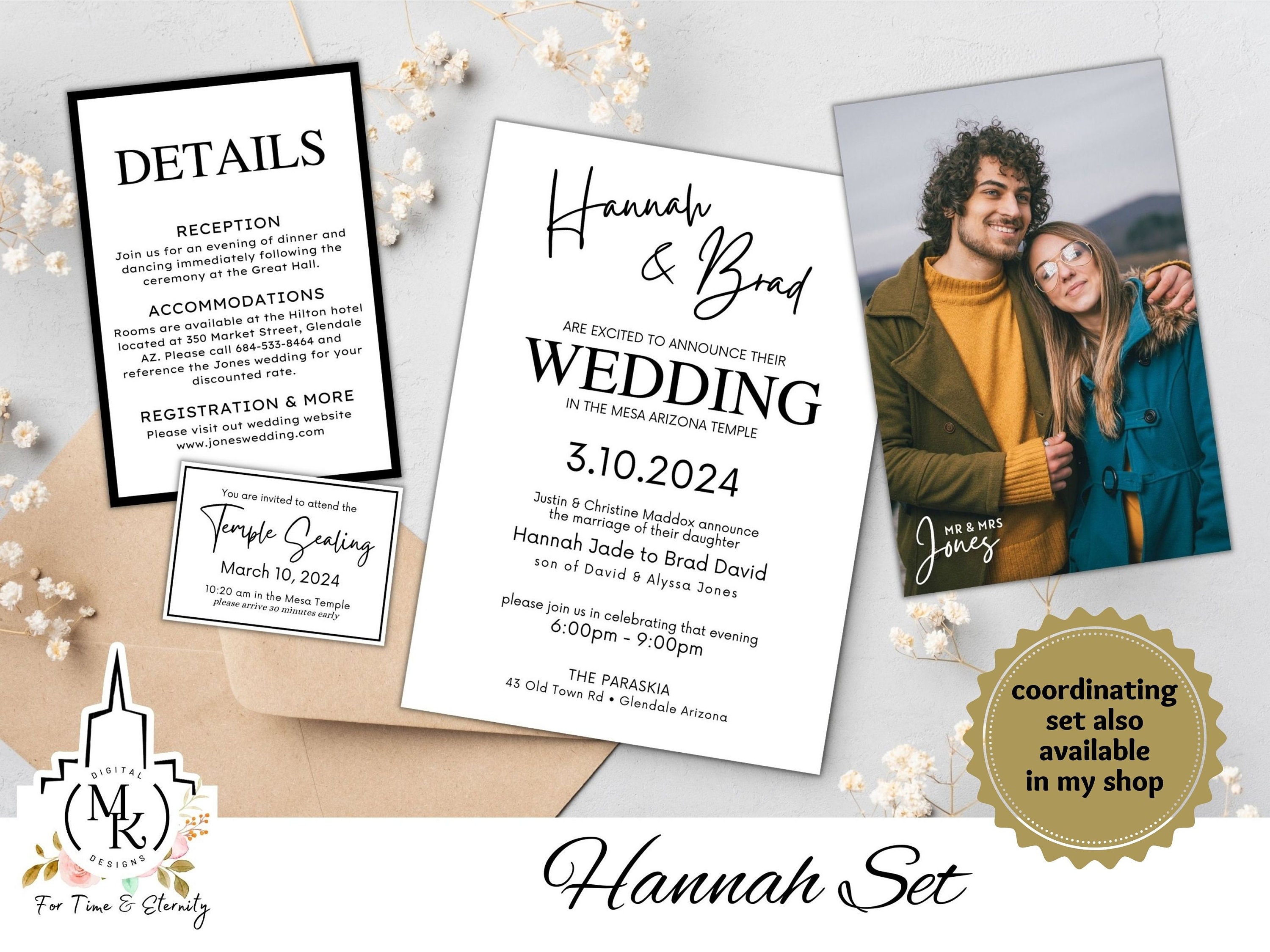 Editable Wedding Welcome Sign- Hannah Set, Monochrome, Customize ...