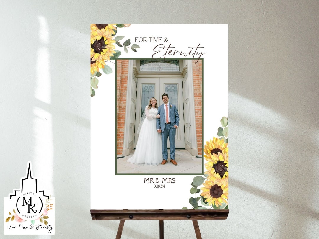 Editable Wedding Day Poster - Katelyn Set, LDS - Mr. and Mrs. Photo ...