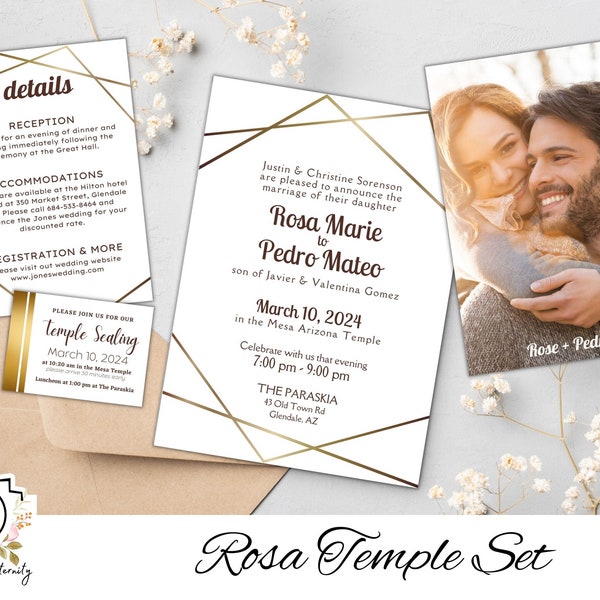 Lds Wedding Invite - Etsy