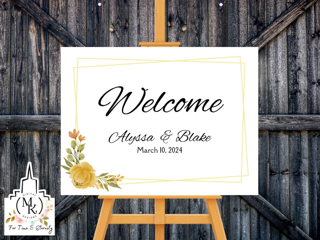 Editable Wedding Welcome Sign Alyssa Set, Customize, Download, You ...