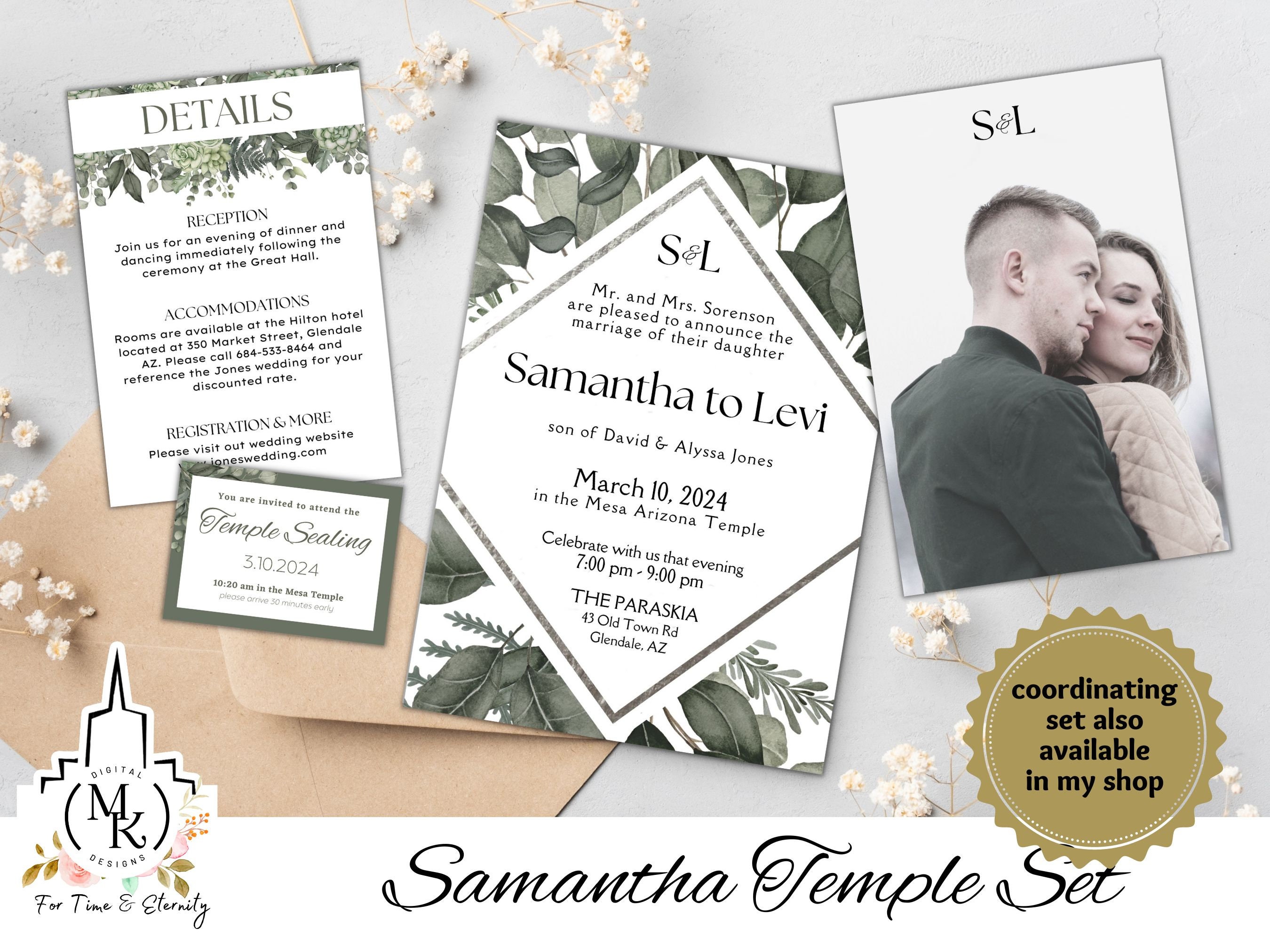 Editable Wedding Welcome Sign- Samantha Set, Rich Greenery Poster ...