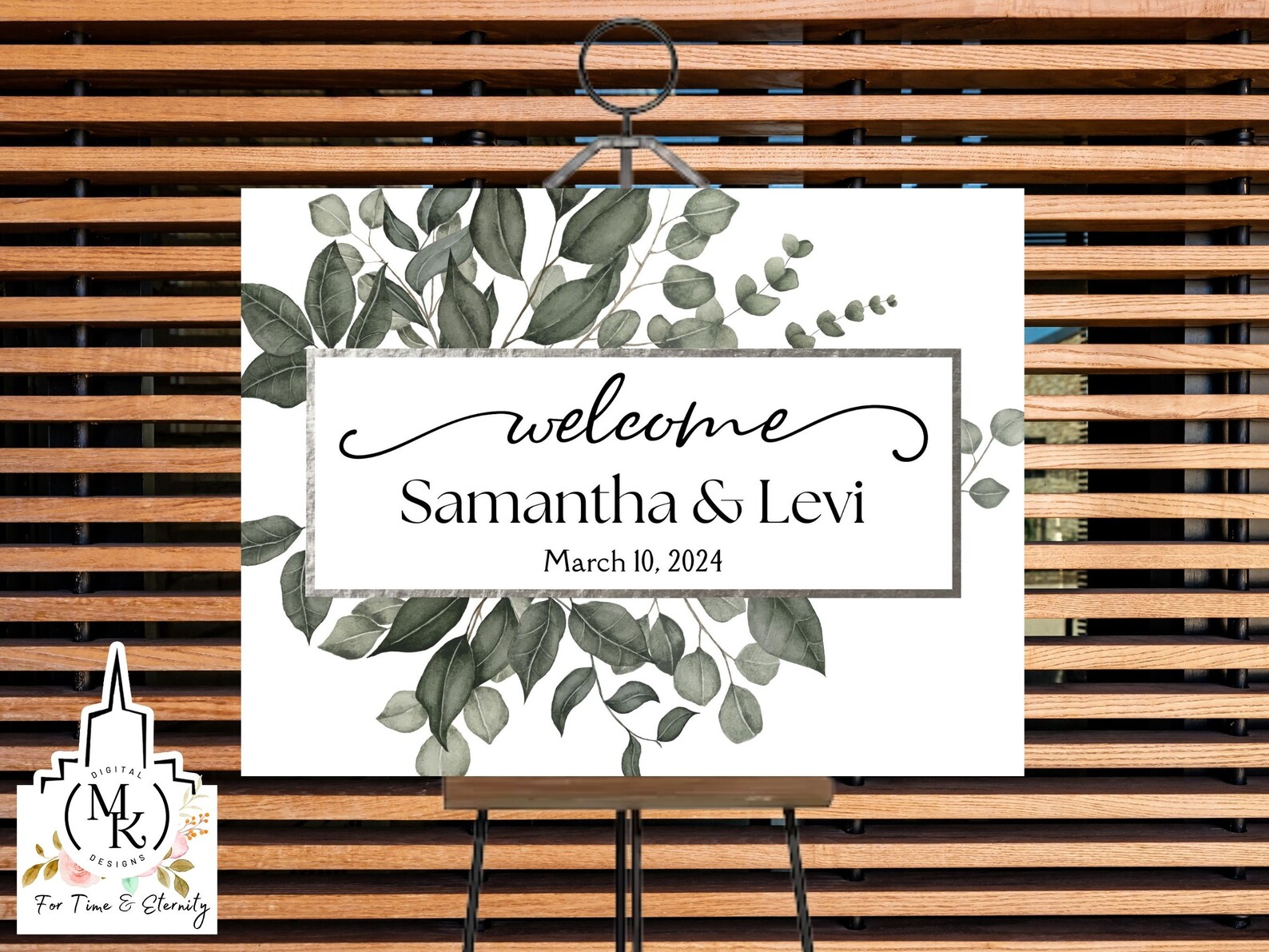 Editable Wedding Welcome Sign- Samantha Set, Rich Greenery Poster ...