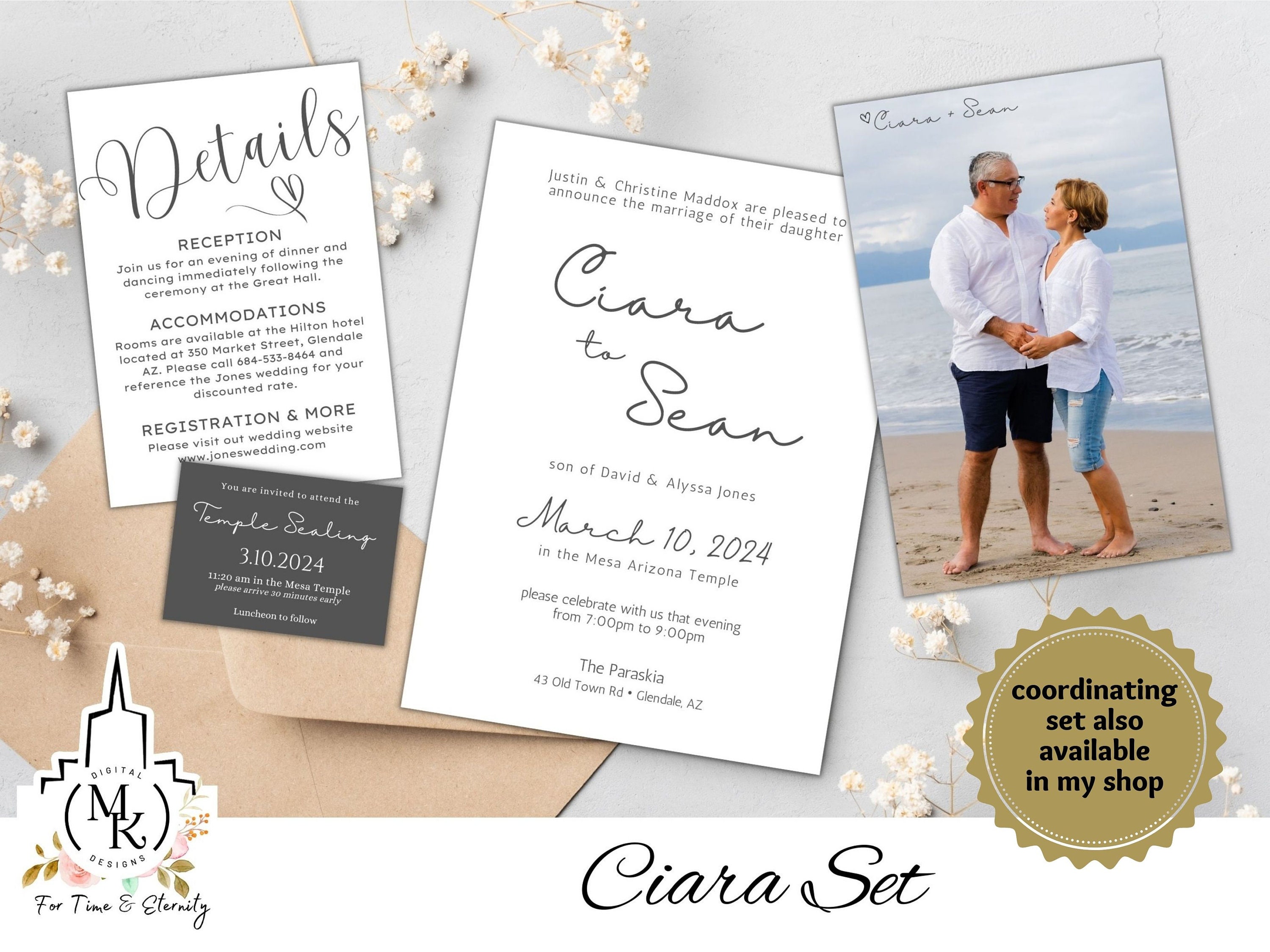 Editable Wedding Welcome Sign Ciara Set, Monochrome, Customize ...