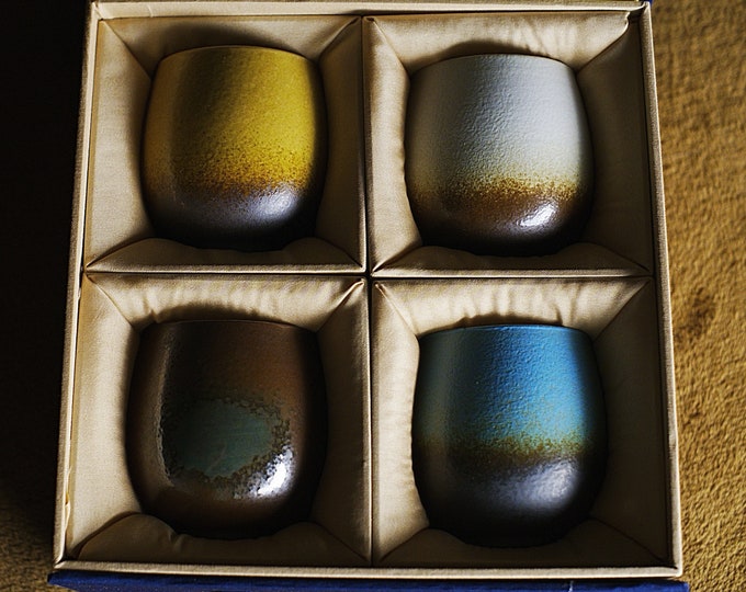 Handmade Traditional Japanese Style Ceramic Tea Cup Set Kung Fu Tea ...