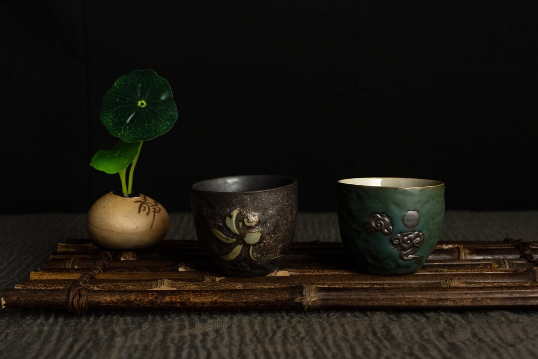 Handmade Japanese Style Ceramic Tea Cup Set Chinese Kung Fu Tea Cups ...
