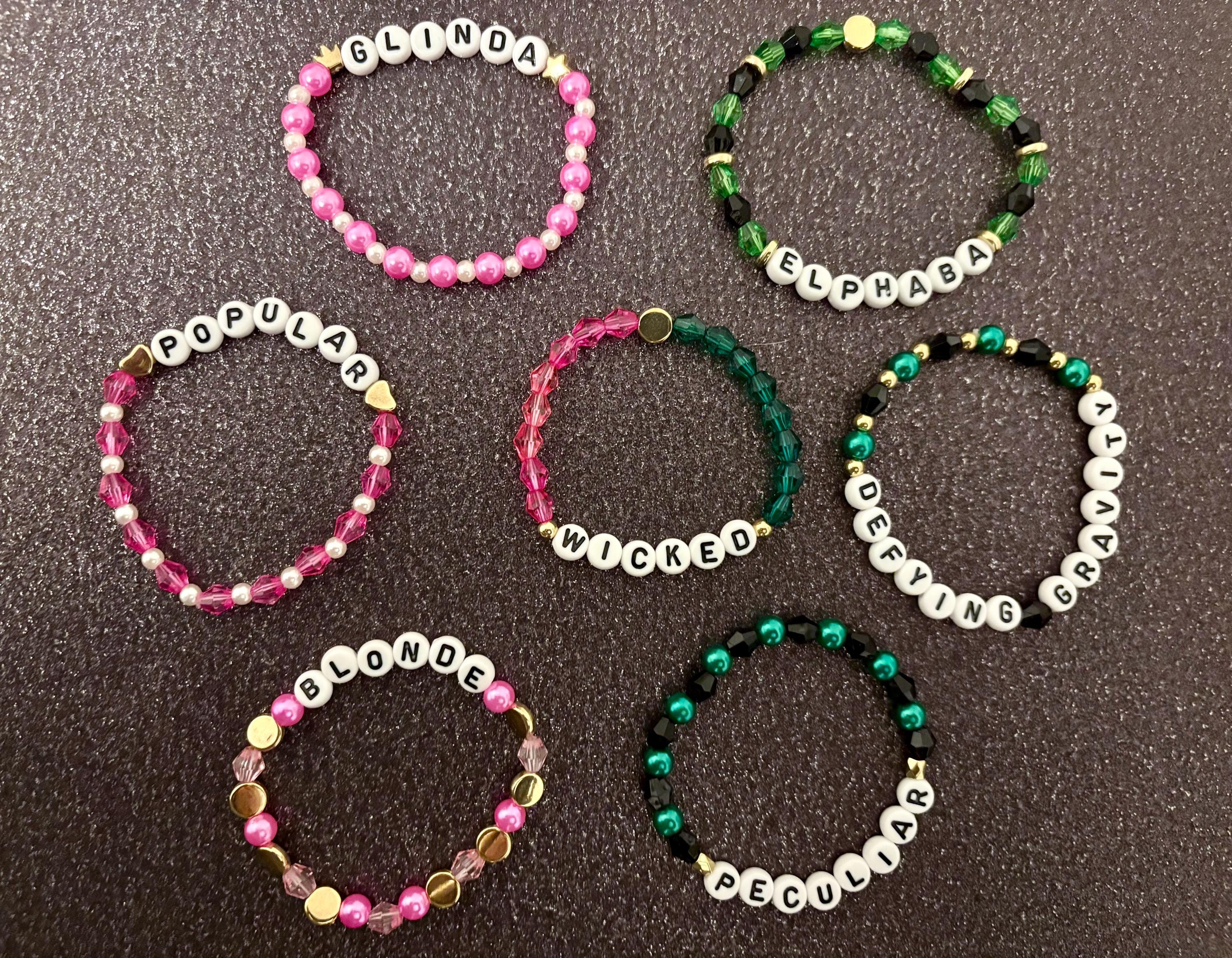 Wicked Inspired Friendship Bracelets Blonde Peculiar Glinda Elphaba ...