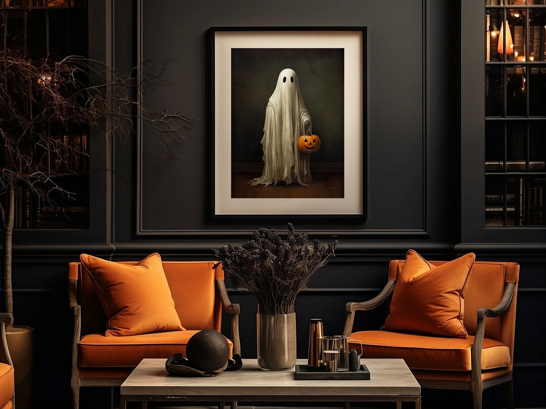 Ghost With Pumpkin Poster Sheeted Ghost Art Print Cute - Etsy Ghost With Pumpkin Poster Sheeted Ghost Art Print Cute - Etsy