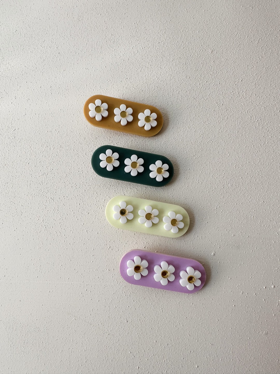 Mini Daisy Hair Clips for Girls | Set of 4 | Girls Hair Accessories ...