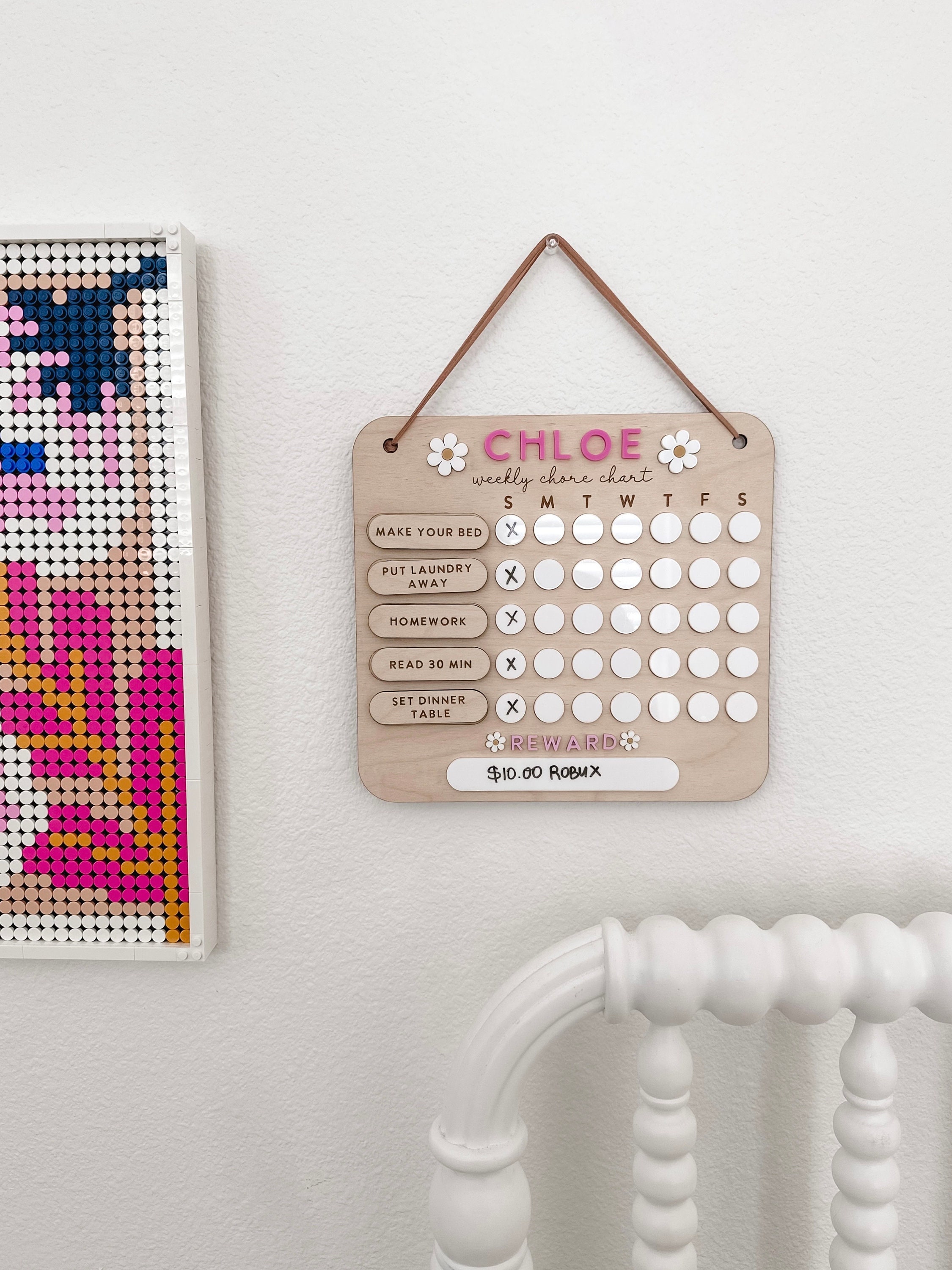 Custom Chore Chart for Kids | Weekly to Do List | Interchangeable Sign ...