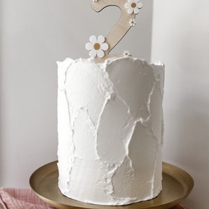 Custom Daisy Number Cake Topper - Personalized Floral Cake Topper for ...