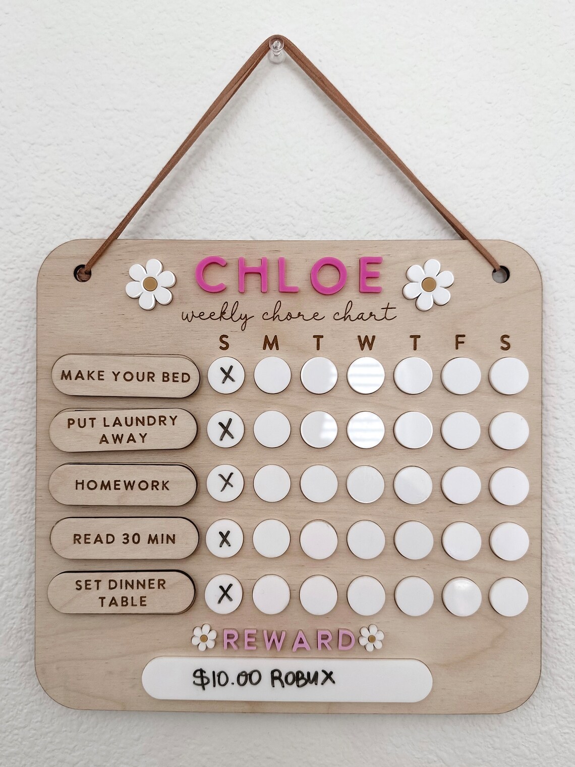 Custom Chore Chart for Kids | Weekly to Do List | Interchangeable Sign ...