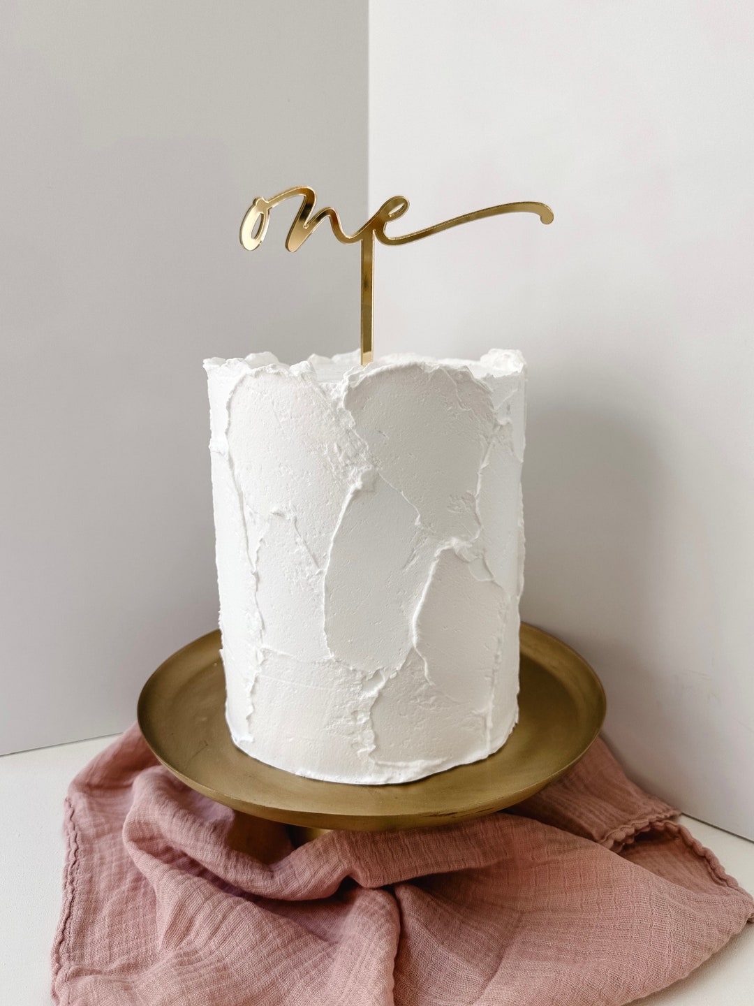 Gold Mirror Cake Topper for First Birthday Ready to Ship 1st Birthday ...