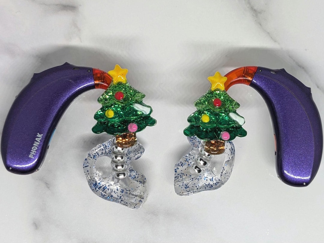 Glitter Christmas Tree Hearing Aid/cochlear Implant Charms - Etsy UK