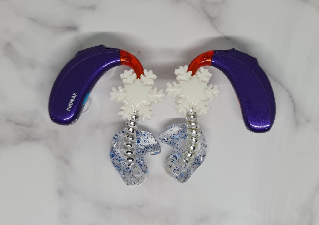 Snowflake Hearing Aid/cochlear Implant Charms - Etsy