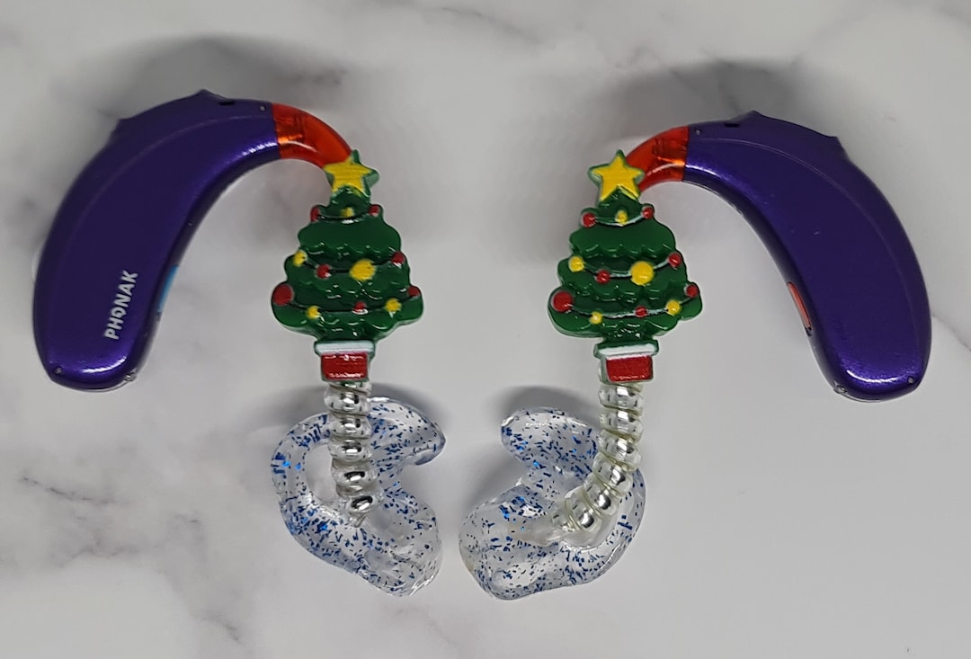 Christmas Tree Hearing Aid/cochlear Implant Charms - Etsy