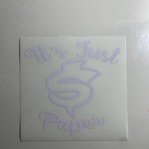 Its Just Paper Decal - Etsy