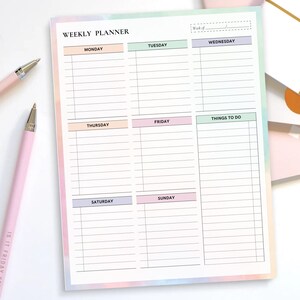 Weekly Planner Printable Editable CANVA Planner Template Personalized ...