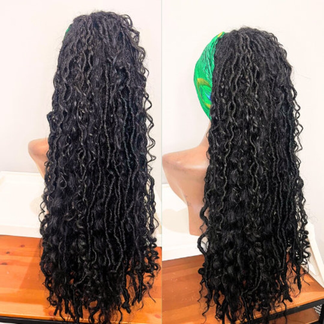 30 Inch Long Curly Ponytail With Goddess/boho Style Locs - Etsy
