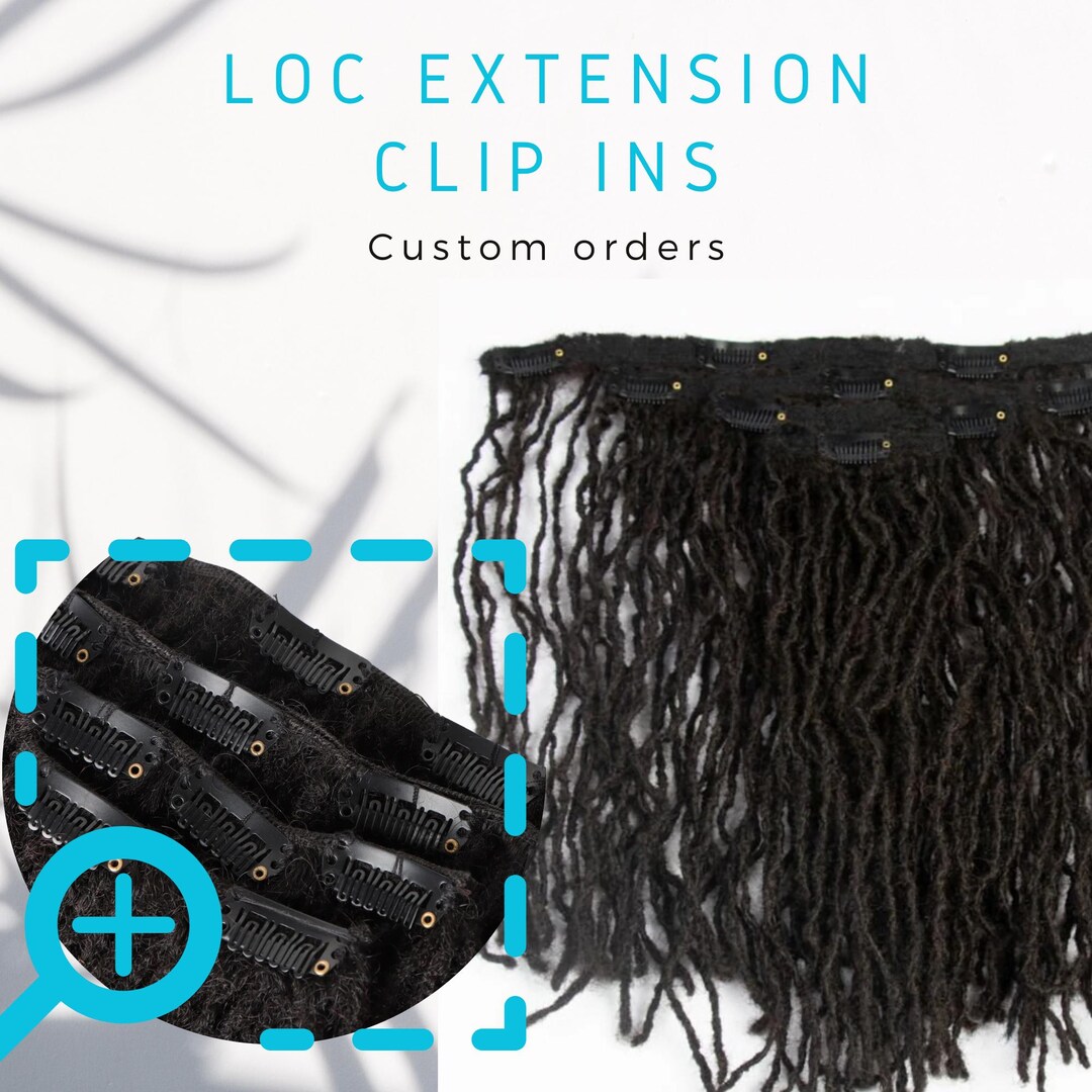 Loc Clip-in Extensions , NATURAL Curl With Curly Ends | 100% Human Hair ...