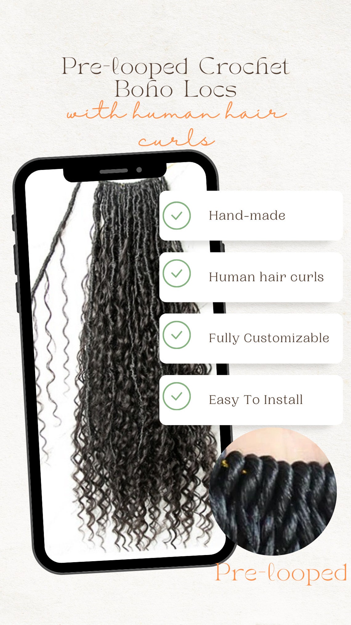 Handmade Boho Locs With Human Hair | Custom Locs - Etsy