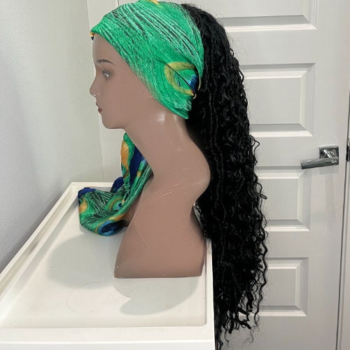 30 Inch Long Curly Ponytail With Goddess/boho Style Locs - Etsy