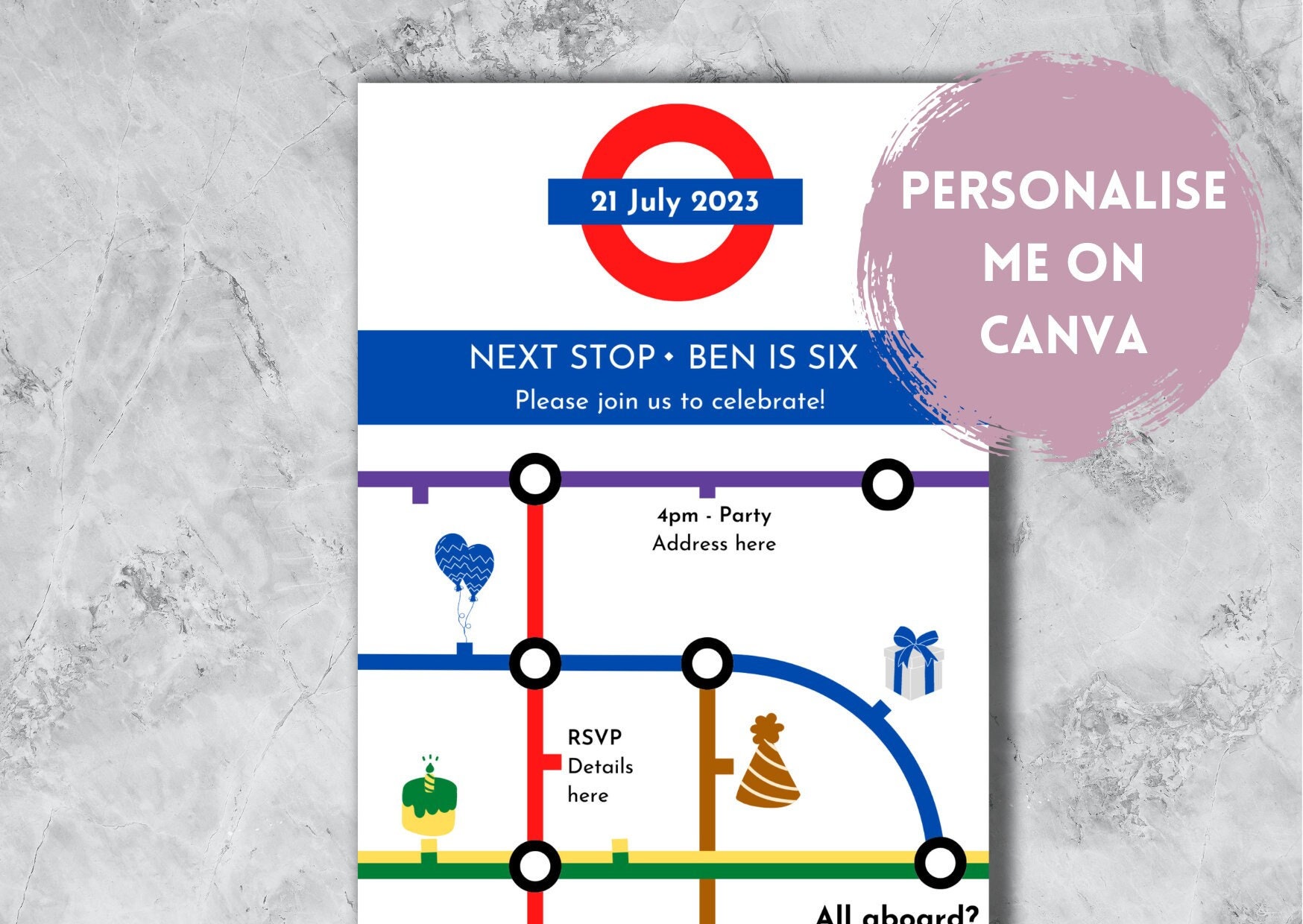 London Underground Sign Template