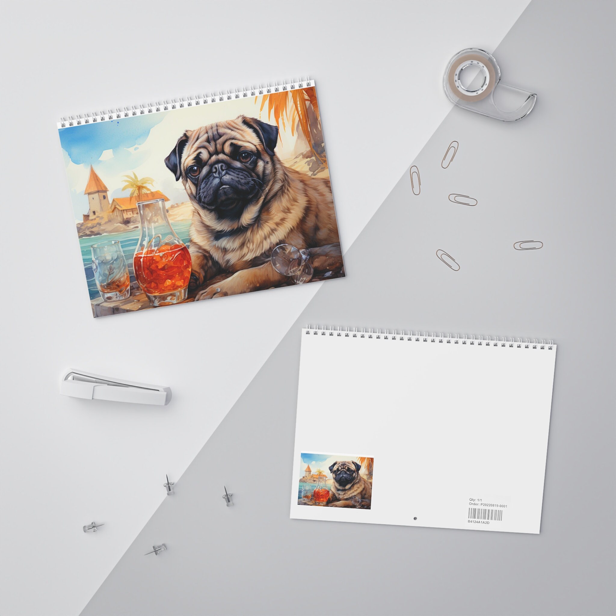 Pug Calendar 2024 Calendar 2024 Calendar Monthly 2024 - Etsy Portugal