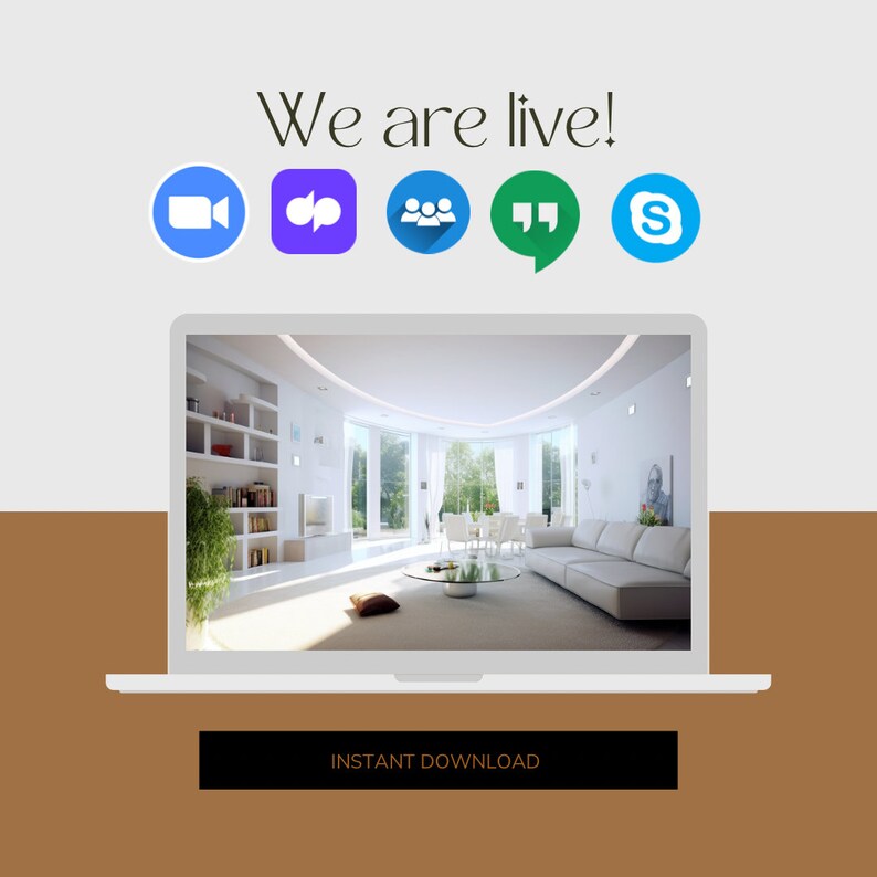Virtual Background for Virtual Meetings Skype Google Meet - Etsy