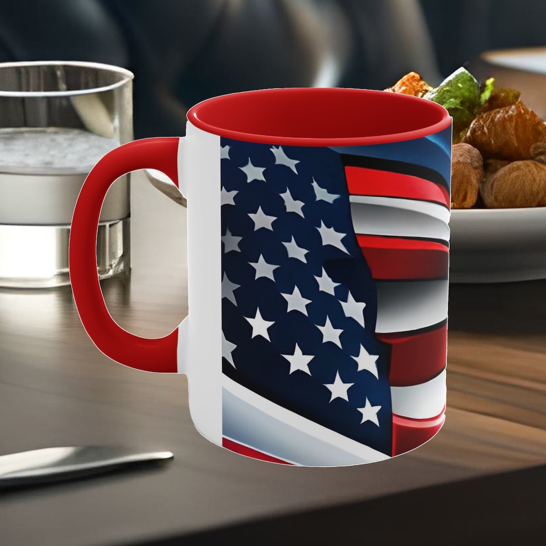 American Flag Coffee Cup Independence Day Stars and Stripes Mug ...