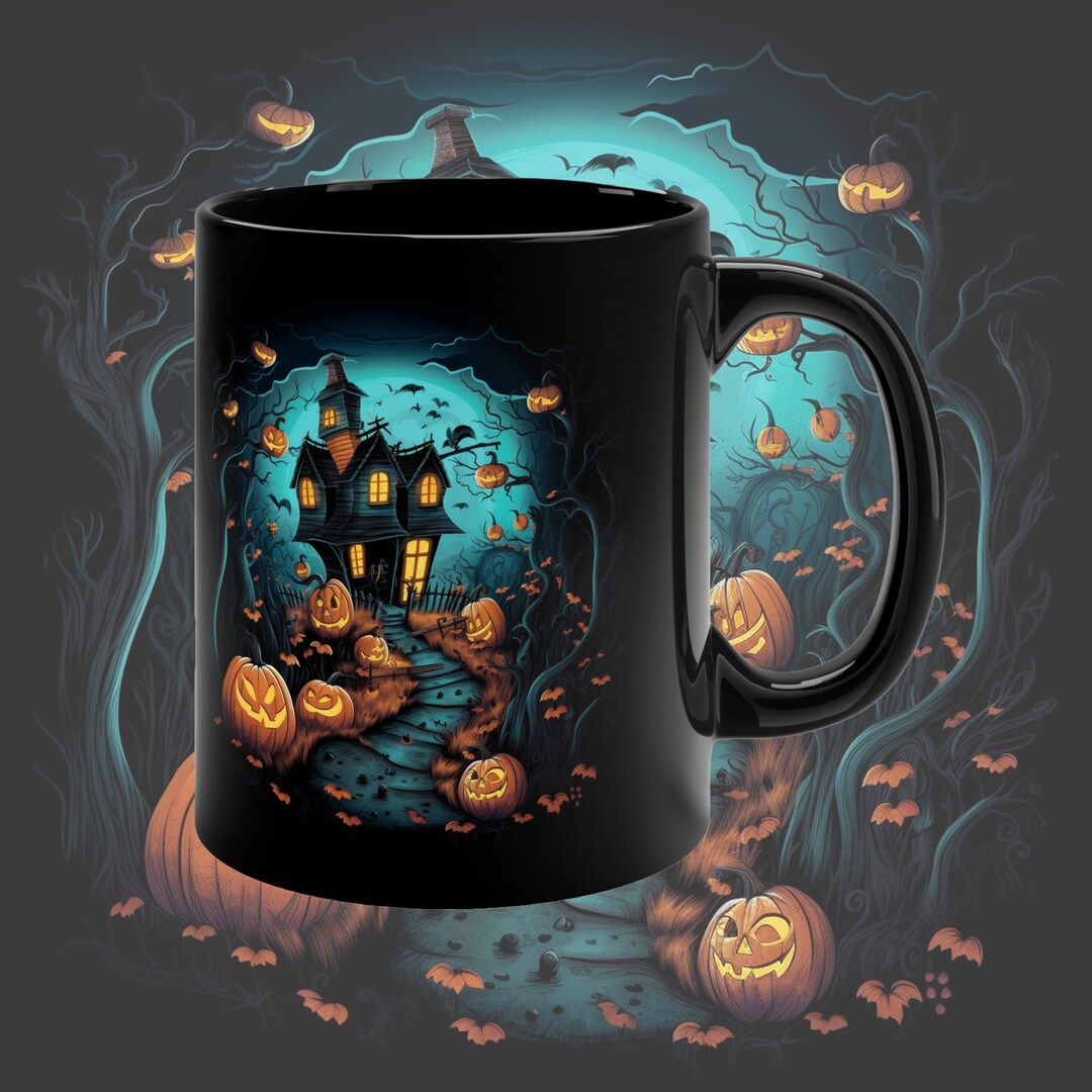 Trick or Treat Coffee Cup Halloween Pumpkin Fun Spooky Mug Fall Coffee ...