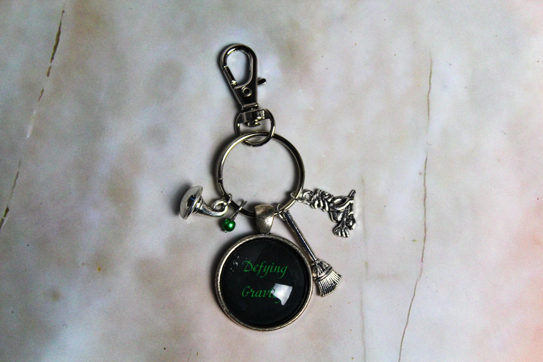 Wicked Bag Charm, Wicked Keyring, Elphaba Defying Gravity Keychain ...