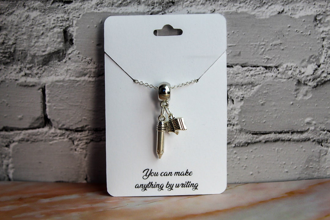 You Can Make Anything by Writing Necklace, Writer Necklace, Author ...