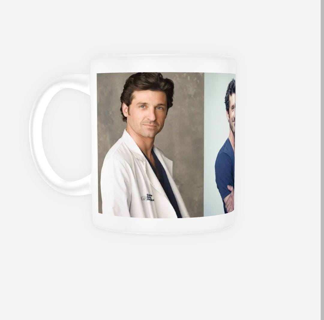 Patrick Dempsey Mug, Grey's Anatomy Mug, Derek Shepherd Mug, Mcdreamy ...