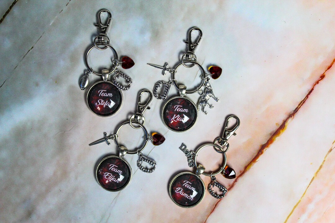 The Vampire Diaries Bag Charm, TVD Keyring, Damon Keychain, Klaus Bag ...