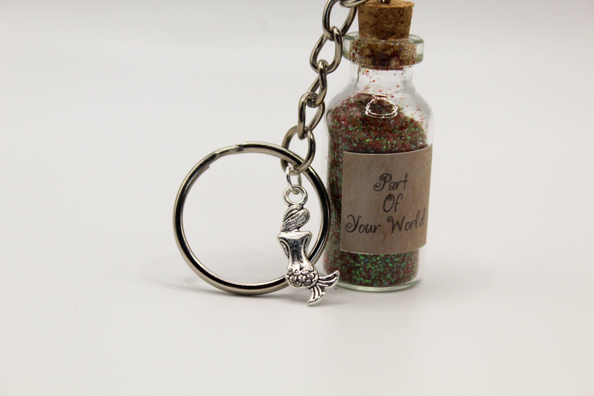 Little Mermaid Keyring, Disney Keyring, Magic Keyring, Bottle Keyring ...