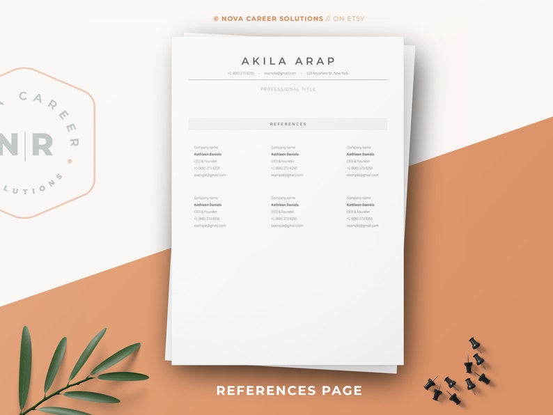 Simple Harvard Resume Template, Professional Resume Template, Easy and ...
